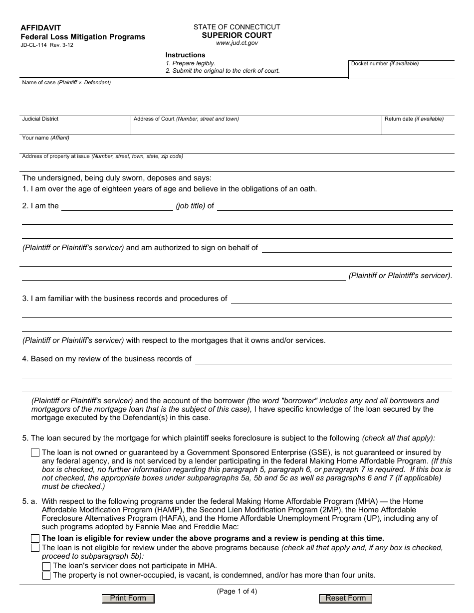 Form JD-CL-114 - Fill Out, Sign Online and Download Fillable PDF ...