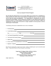 Security Deposit Refund Request Form Download Printable PDF ...