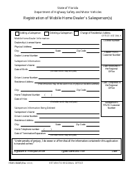 Form HSMV84045 Download Fillable PDF or Fill Online Registration of ...