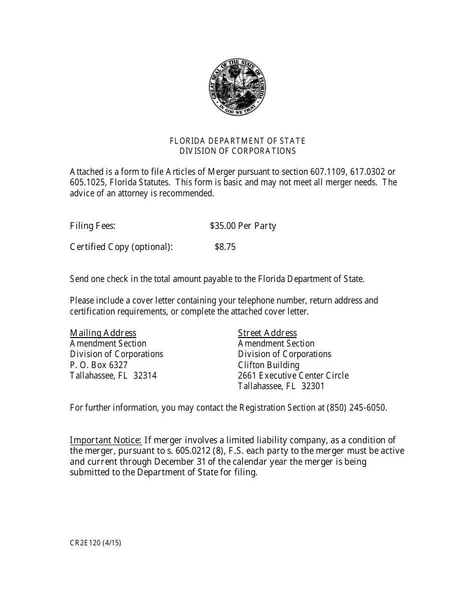Form CR2E120 - Fill Out, Sign Online and Download Fillable PDF, Florida ...