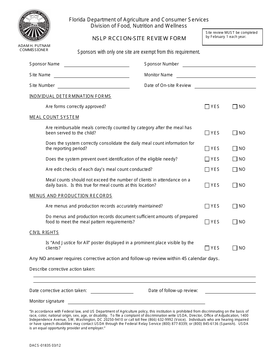 Form DACS-01835 - Fill Out, Sign Online and Download Printable PDF ...
