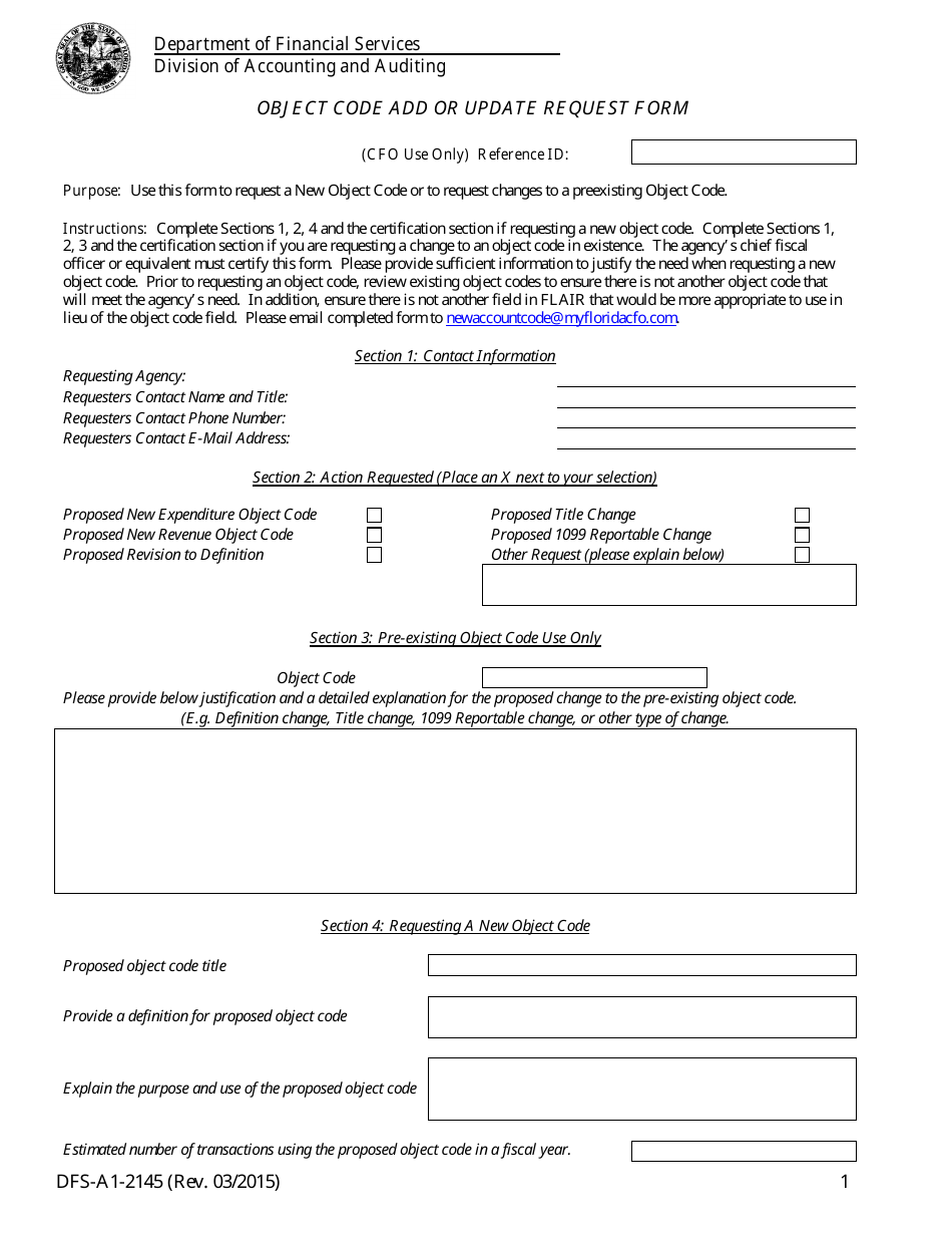 Form DFS-A1-2145 - Fill Out, Sign Online and Download Fillable PDF ...