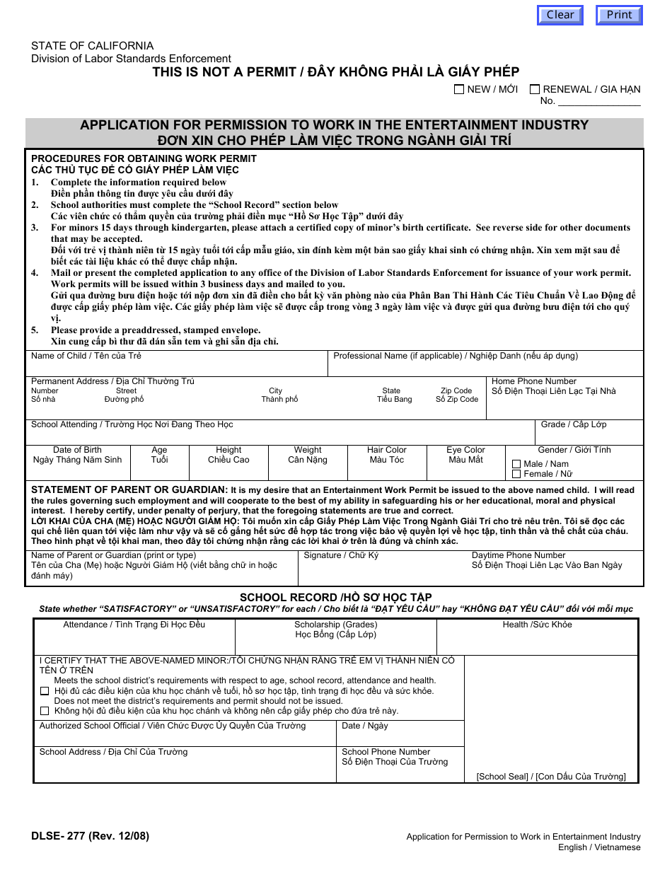 DLSE Form 277 - Fill Out, Sign Online and Download Fillable PDF ...