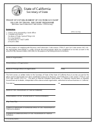 Form SFSB-263A Download Fillable PDF or Fill Online Seller of Travel ...