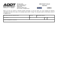 Form 05-0503 Download Fillable PDF or Fill Online Aircraft Sold Notice ...