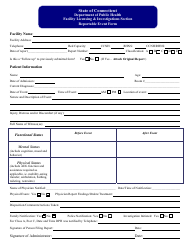 Connecticut Reportable Event Form - Fill Out, Sign Online and Download ...