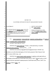 California Notice and Order - Fill Out, Sign Online and Download PDF ...