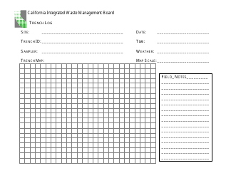 California Trench Log - Fill Out, Sign Online and Download PDF ...