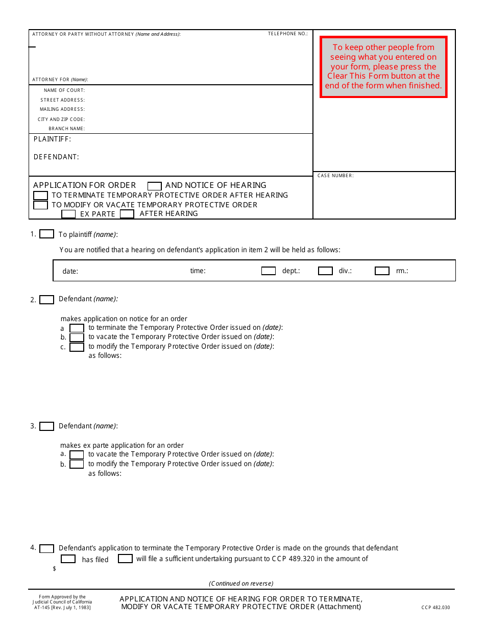 Form AT-145 - Fill Out, Sign Online and Download Fillable PDF ...