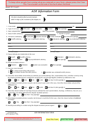 Form ADR-101 Download Fillable PDF or Fill Online Adr Information Form ...