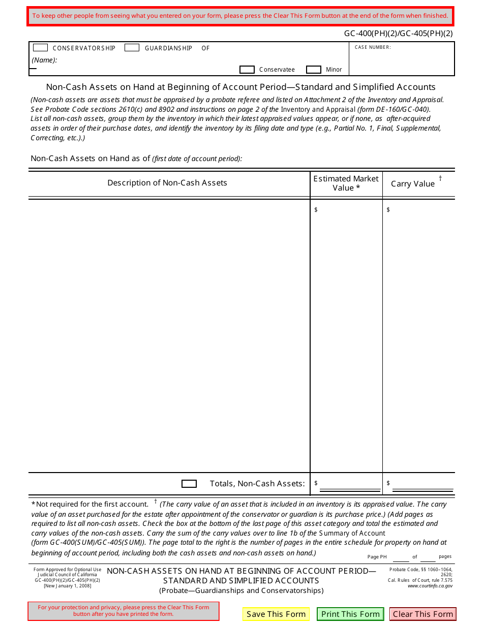 Form GC-400(PH)(2) (GC-405(PH)(2)) - Fill Out, Sign Online and Download ...