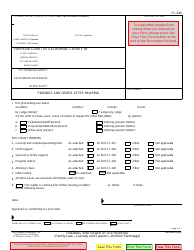 Form FL-340 Download Fillable PDF or Fill Online Findings and Order ...