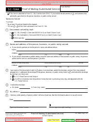 Form SC-104A Download Fillable PDF or Fill Online Proof of Mailing ...