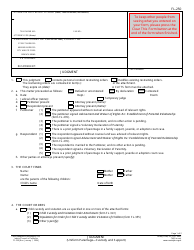 Form FL-180 Download Fillable PDF or Fill Online Judgment California ...