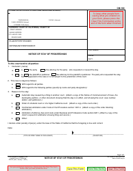 Form CM-180 Download Fillable PDF or Fill Online Notice of Stay of ...