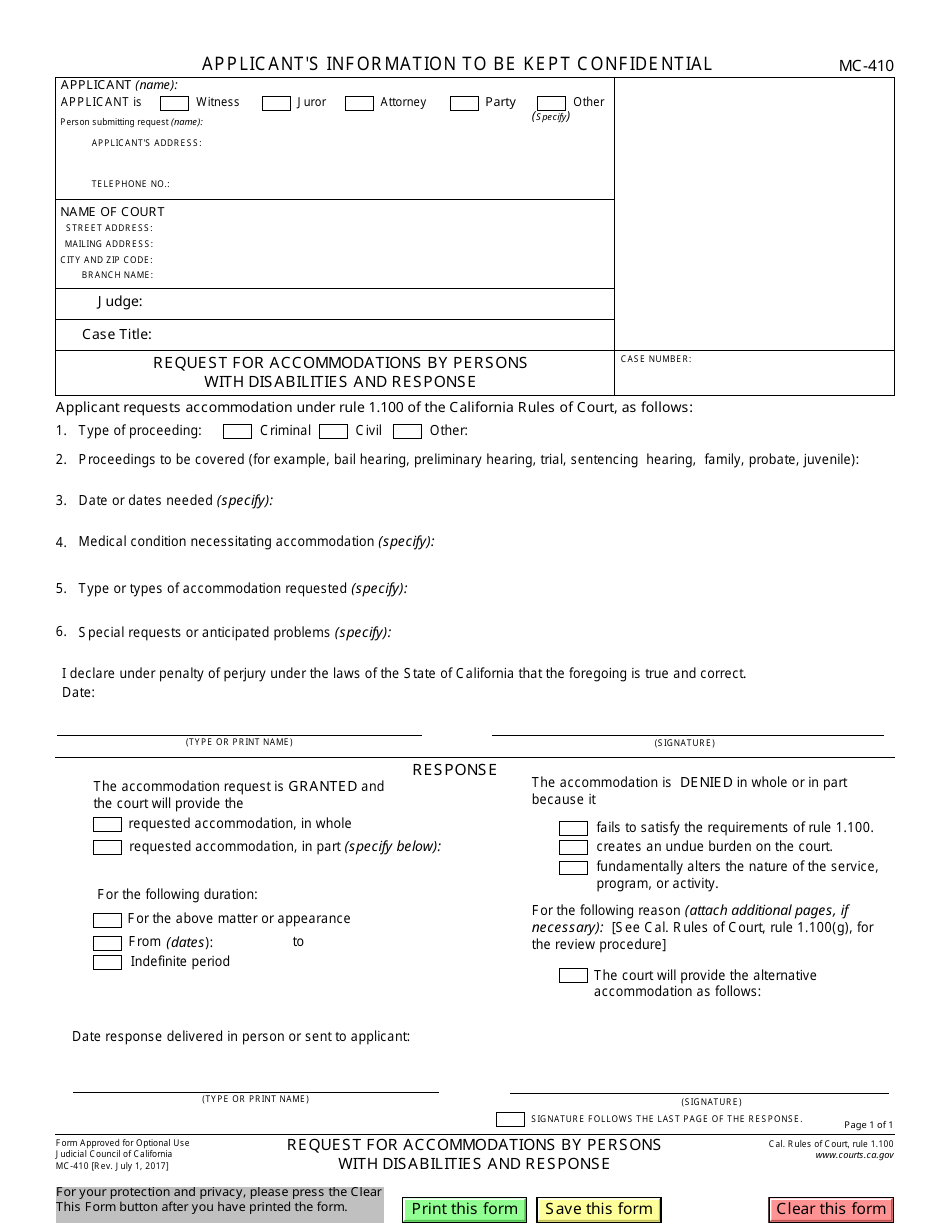 Form MC-410 - Fill Out, Sign Online and Download Fillable PDF ...