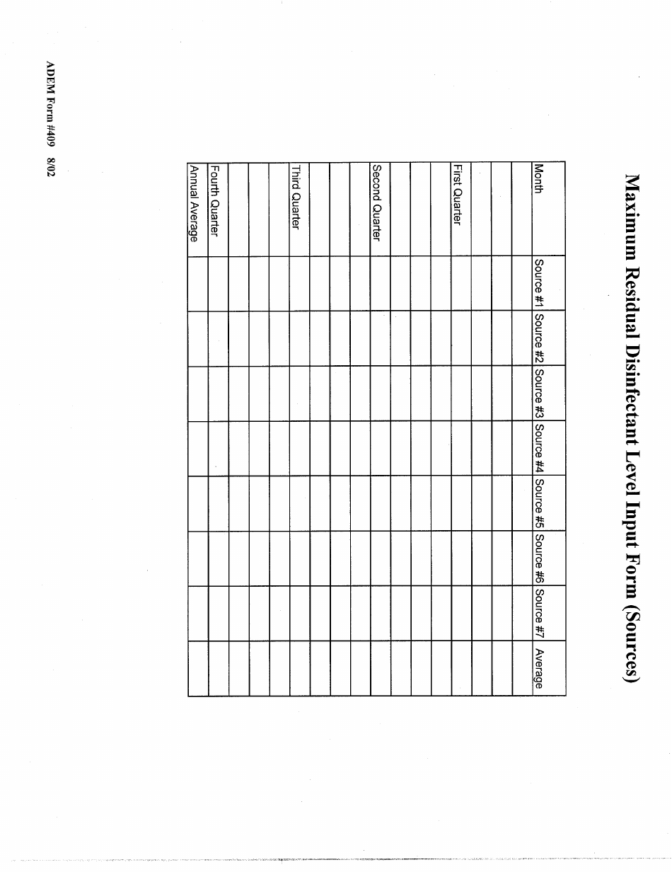 ADEM Form 409 - Fill Out, Sign Online and Download Printable PDF ...