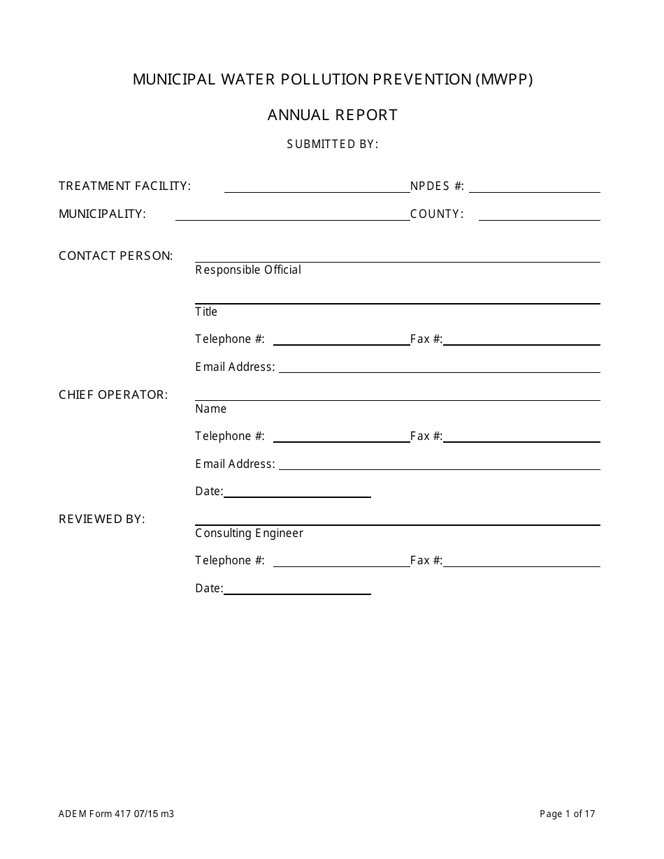 ADEM Form 417 - Fill Out, Sign Online and Download Fillable PDF ...