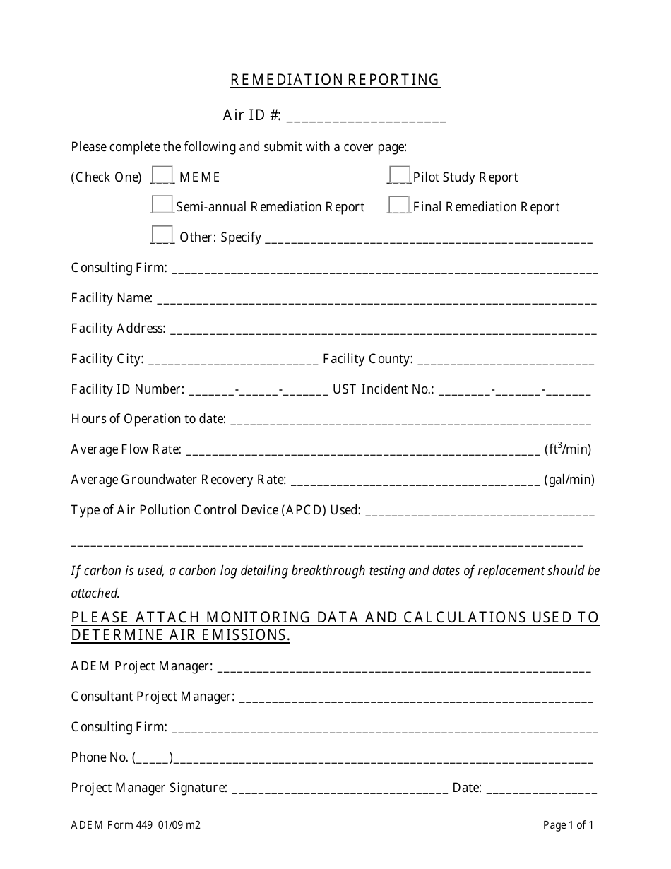 ADEM Form 449 - Fill Out, Sign Online and Download Fillable PDF ...