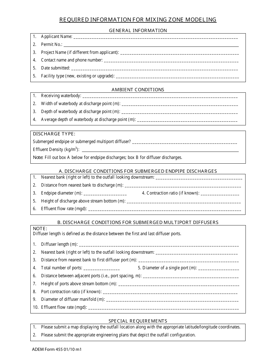 ADEM Form 455 - Fill Out, Sign Online and Download Fillable PDF ...