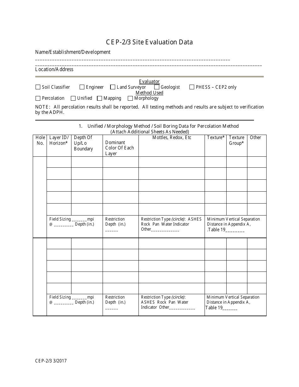 Form CEP-2/3 - Fill Out, Sign Online and Download Fillable PDF, Alabama ...