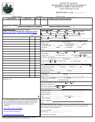 Alaska Water Well Log Download Fillable PDF | Templateroller