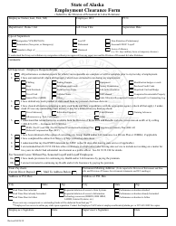 Alaska Employment Clearance Form Download Fillable PDF | Templateroller
