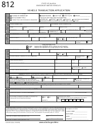 Form 812 - Fill Out, Sign Online and Download Fillable PDF, Alaska ...