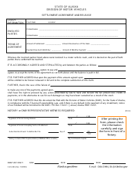 Form 465 Download Fillable PDF or Fill Online Settlement Agreement and ...