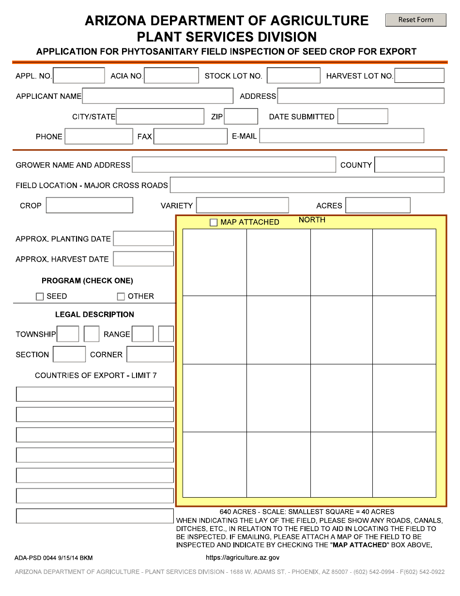 Form ADA-PSD0044 - Fill Out, Sign Online and Download Fillable PDF ...