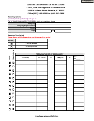 Arizona Shipping Commodity Tally Sheet Download Fillable PDF ...