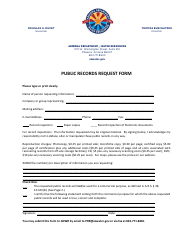 Arizona Public Records Request Form Download Printable PDF | Templateroller