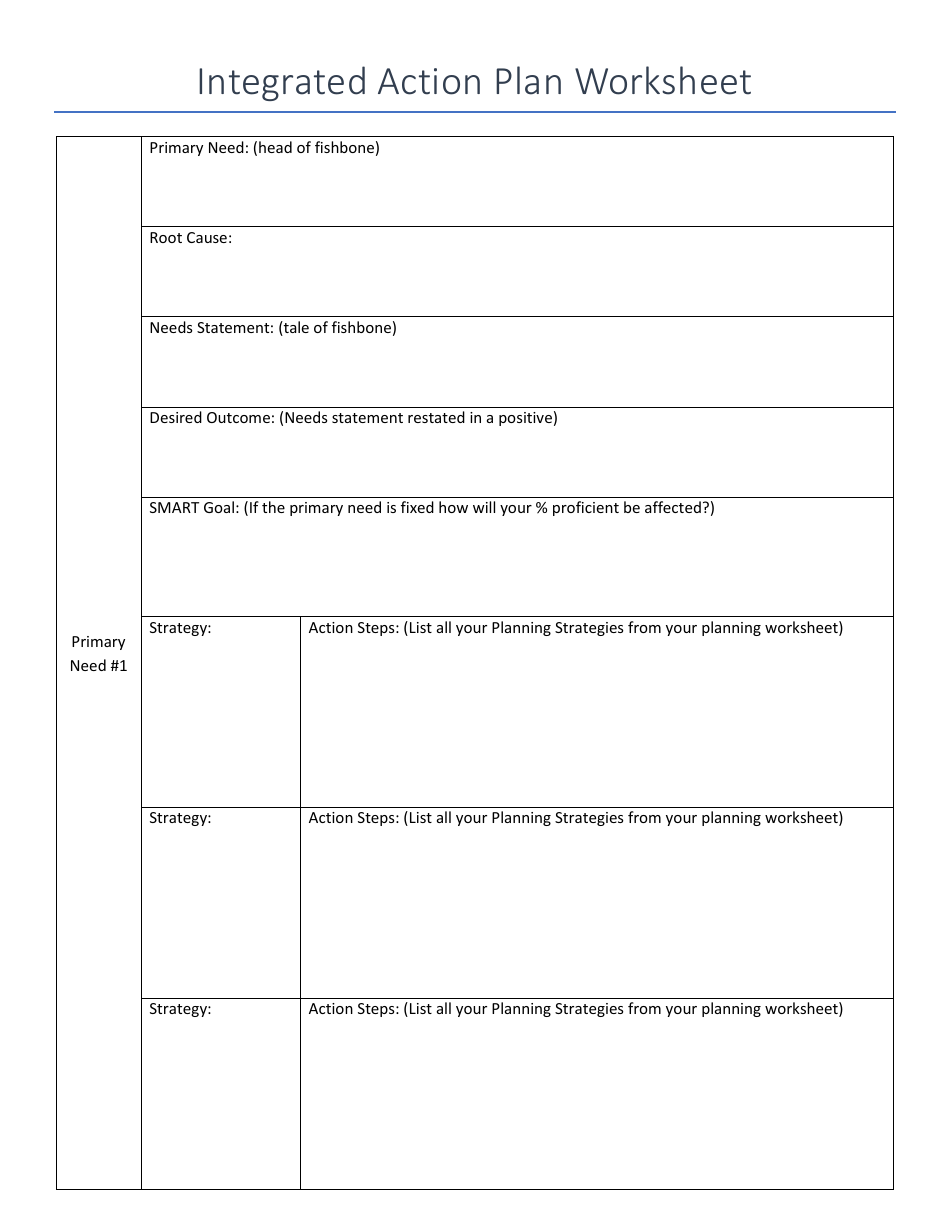 Arizona Integrated Action Plan Worksheet - Fill Out, Sign Online and ...