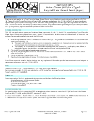 Arizona Renewal Form for a Type 2 Recycled Water General Permit ...