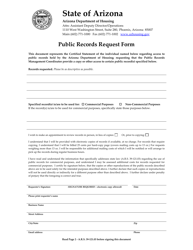 Arizona Public Records Request Form Download Fillable PDF | Templateroller