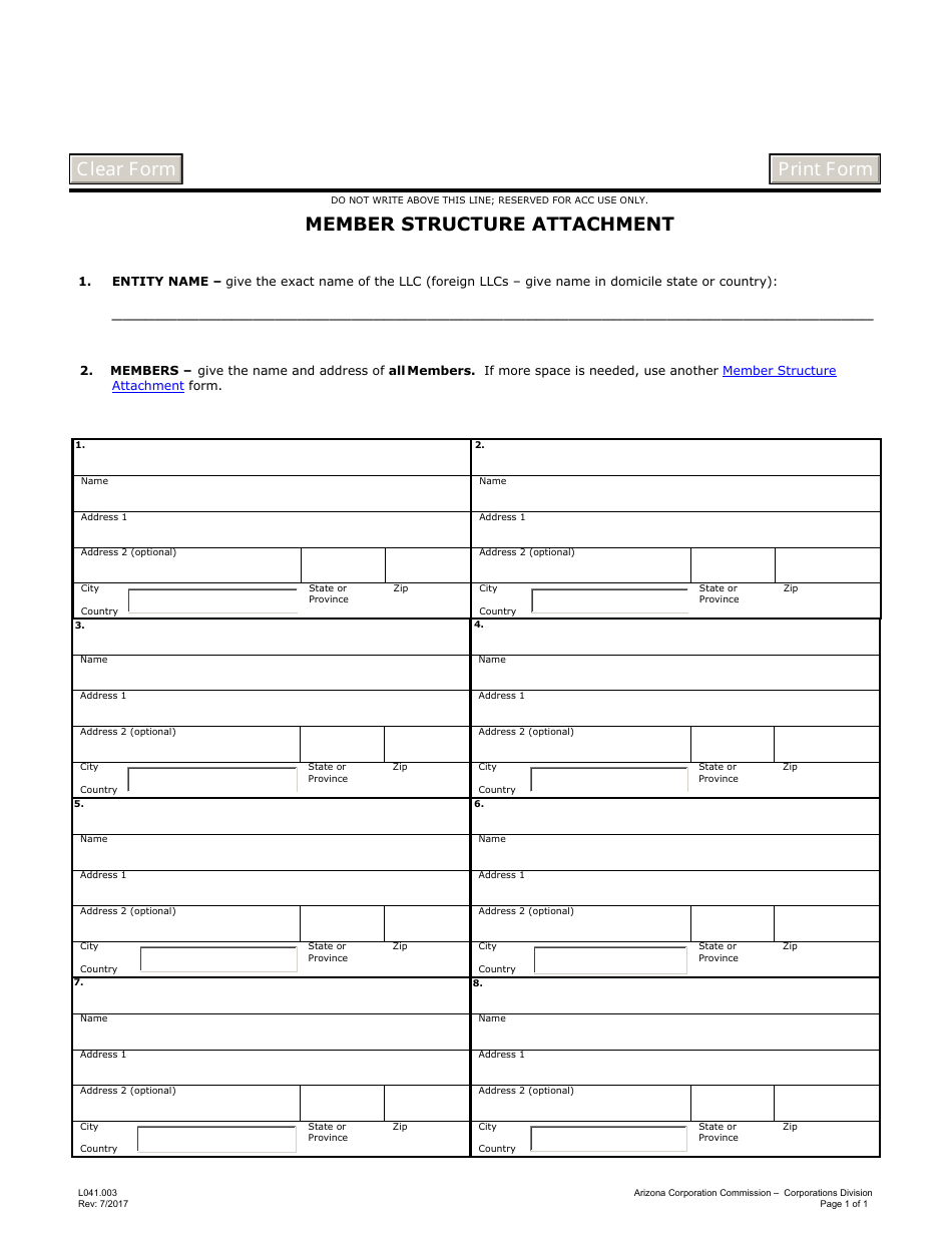 Form L041.003 - Fill Out, Sign Online and Download Fillable PDF ...