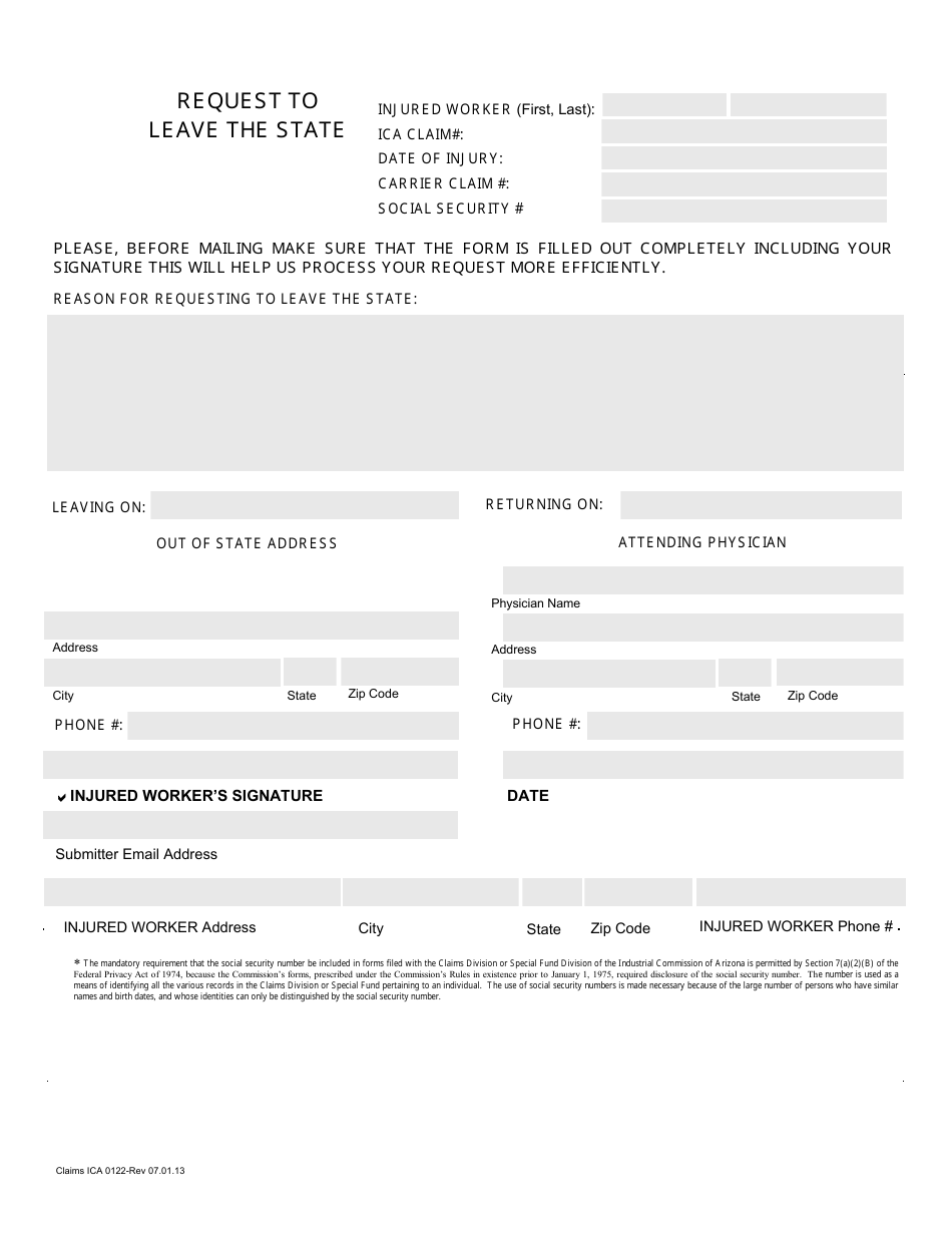 Form Claims ICA0122 - Fill Out, Sign Online and Download Fillable PDF ...