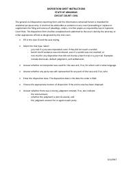 Arkansas Civil Disposition Sheet Instructions - Fill Out, Sign Online ...