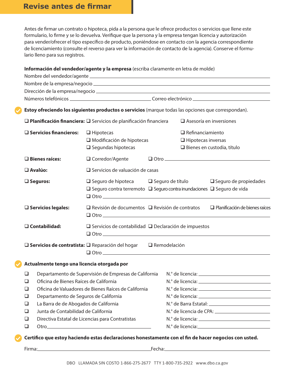 California Revise Antes De Firmar (Spanish) - Fill Out, Sign Online and ...