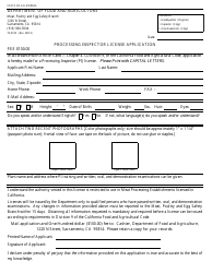Form 79-009A Download Fillable PDF or Fill Online Poultry Meat Inspector License Application ...