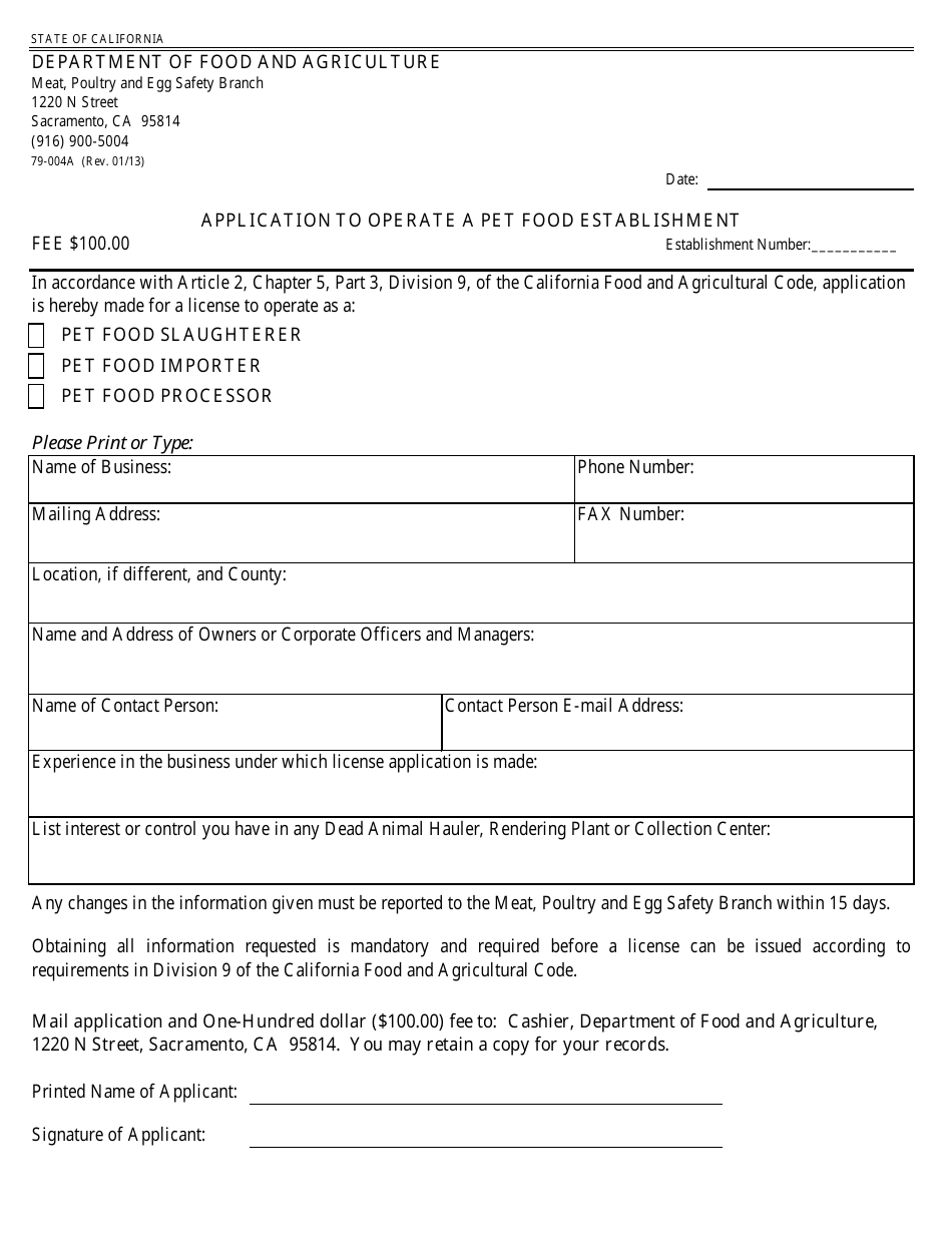 Form 79-004A - Fill Out, Sign Online and Download Fillable PDF ...