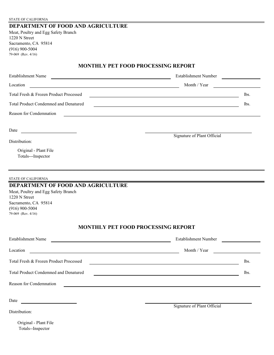 Form 79-069 - Fill Out, Sign Online and Download Fillable PDF ...