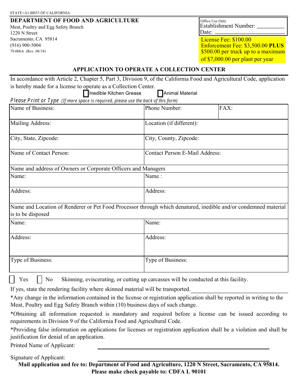 Form 79-006A - Fill Out, Sign Online and Download Fillable PDF ...