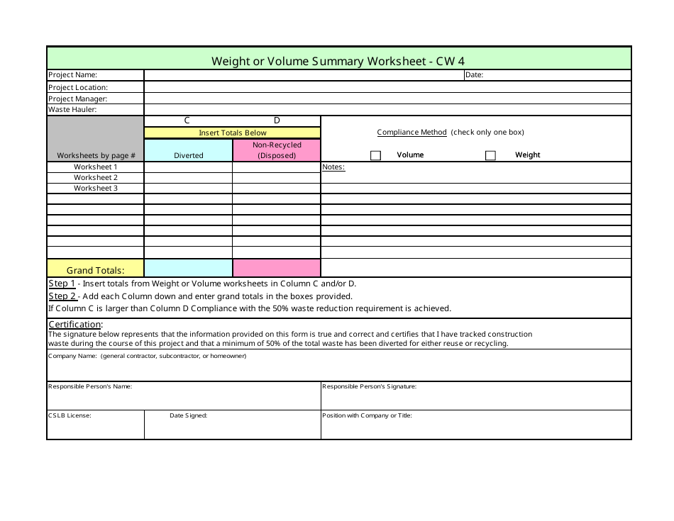 Form CW4 - Fill Out, Sign Online and Download Printable PDF, California ...
