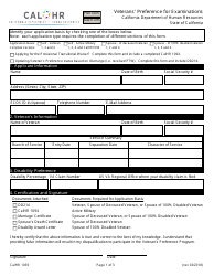 County of San Luis Obispo, California Application Form for Veterans ...