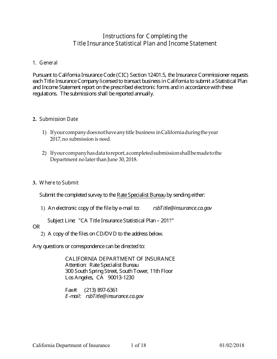 Download Instructions For Title Insurance Statistical Plan And Income download-instructions-for-title-insurance-statistical-plan-and-income
