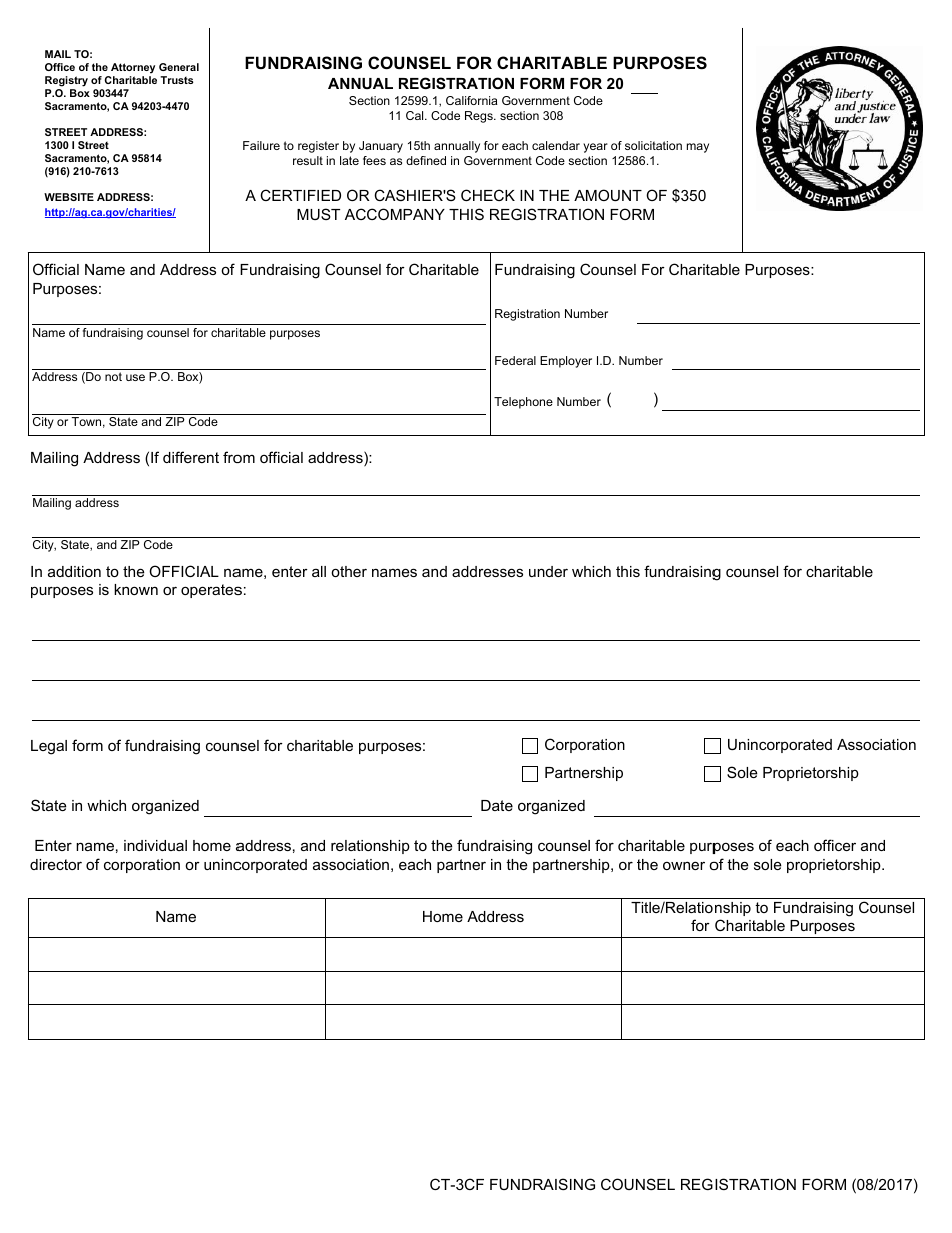 Form CT-3CF - Fill Out, Sign Online and Download Fillable PDF, California | Templateroller