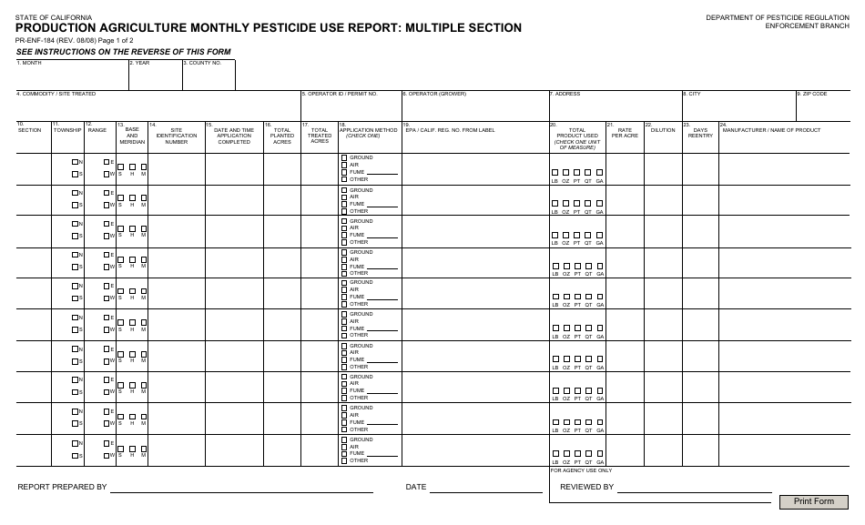 Form PR-ENF-184 - Fill Out, Sign Online and Download Fillable PDF ...