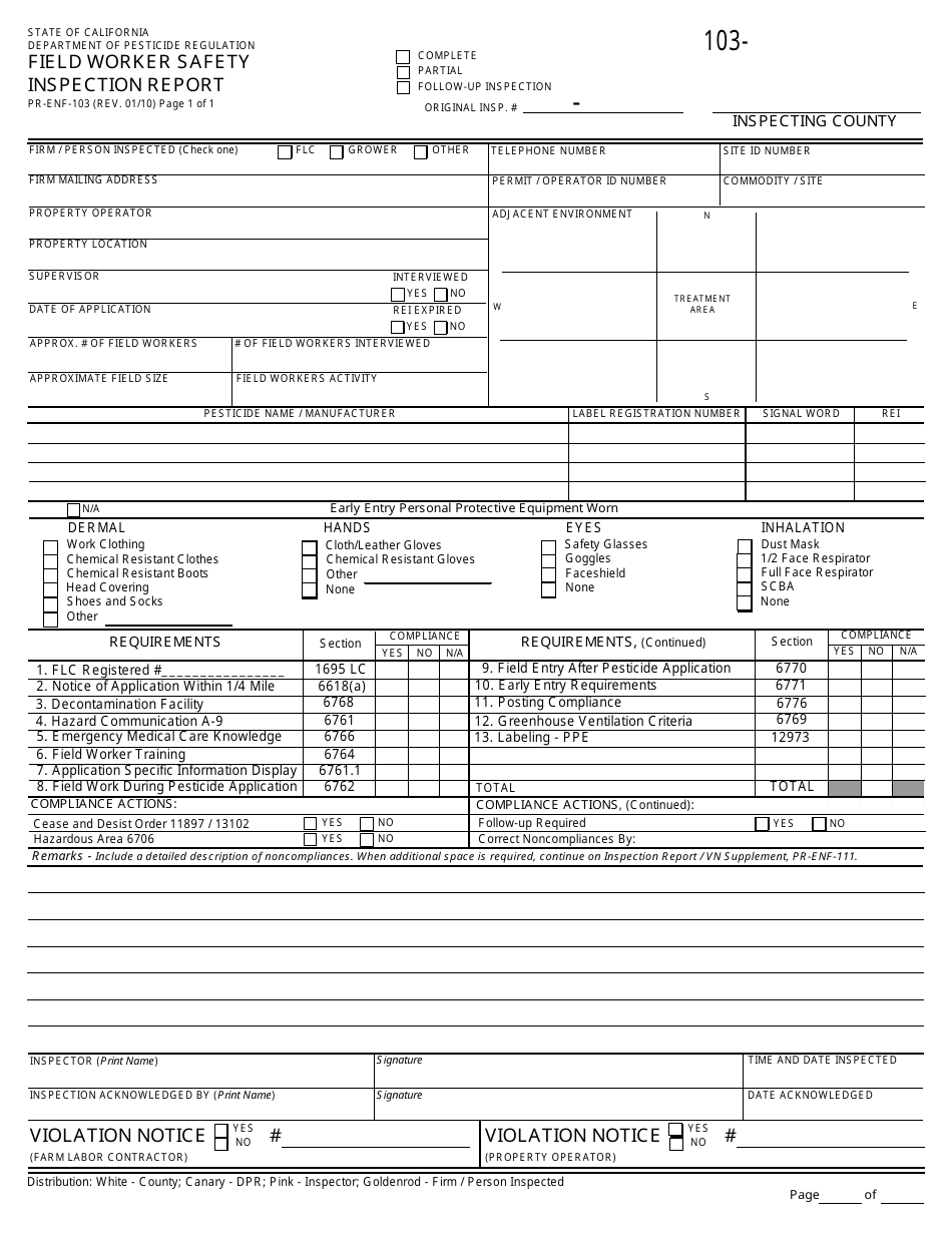 Form PR-ENF-103 - Fill Out, Sign Online and Download Fillable PDF ...