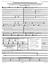 Form CDPH8611 Download Fillable PDF or Fill Online Processed Food ...